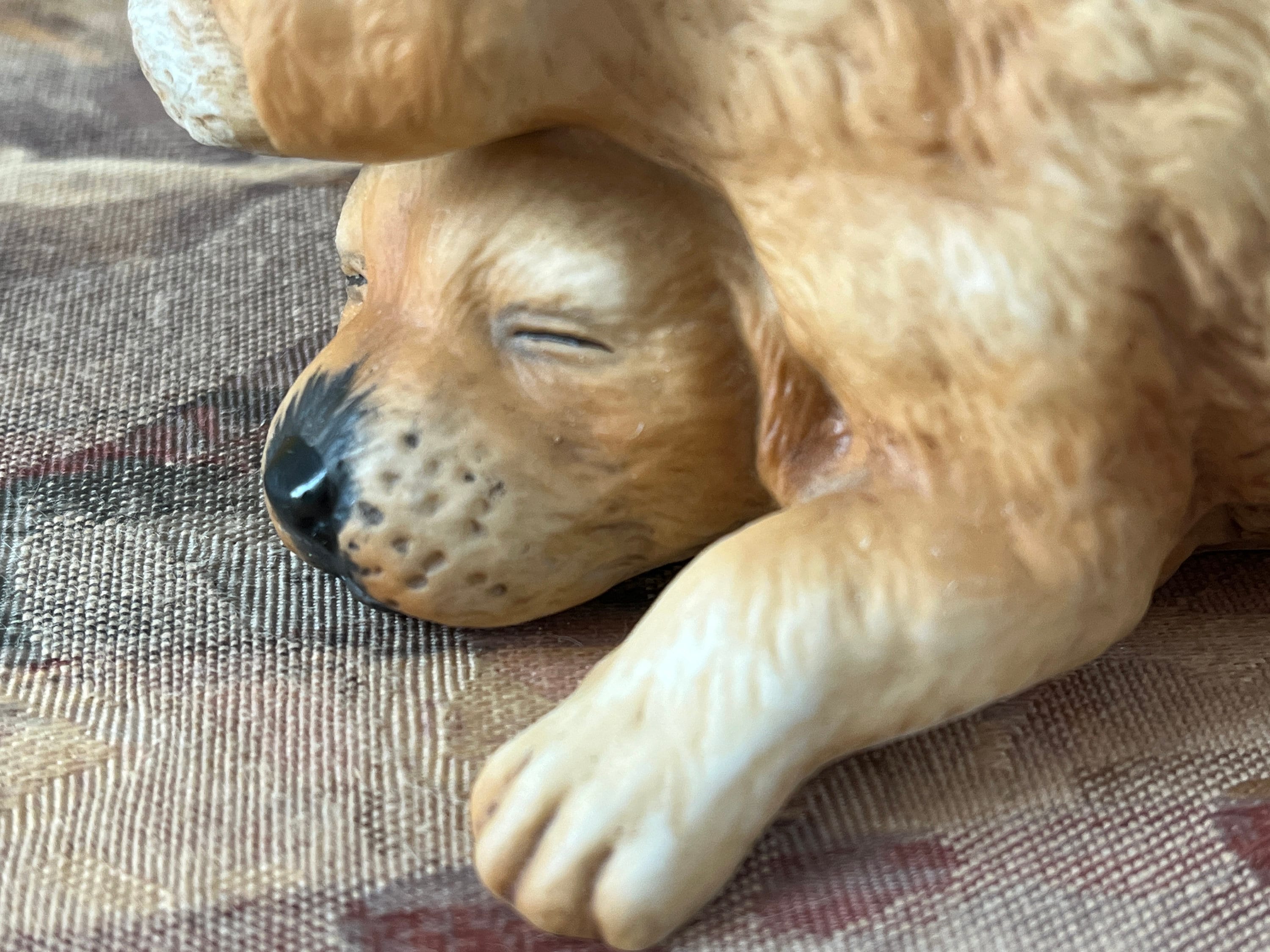 Vtg 80s Homco Golden Labrador Retriever Puppy Dogs Figurine Statue ...