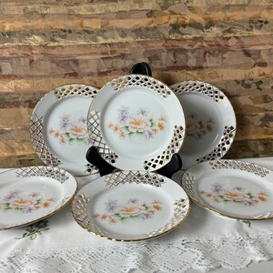 Reticulated Plates APULUM Lucru Manual Dishes Set of 6 Romanian Fine ...