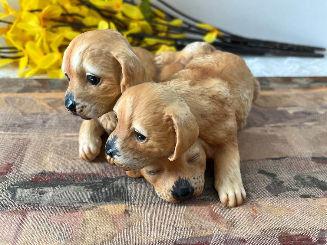 Homco Figurine Golden Labrador Retriever Statue | Dog Lover Gift ...