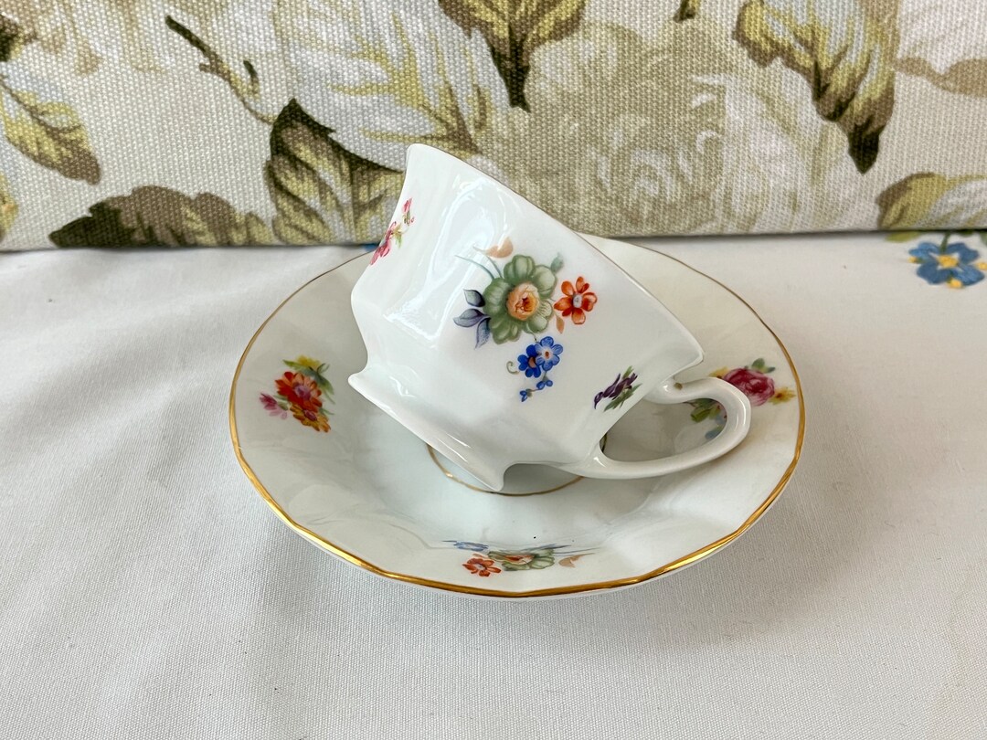 Vintage Furstenberg Demitasse Espresso Floral Cup and Saucer | Germany ...