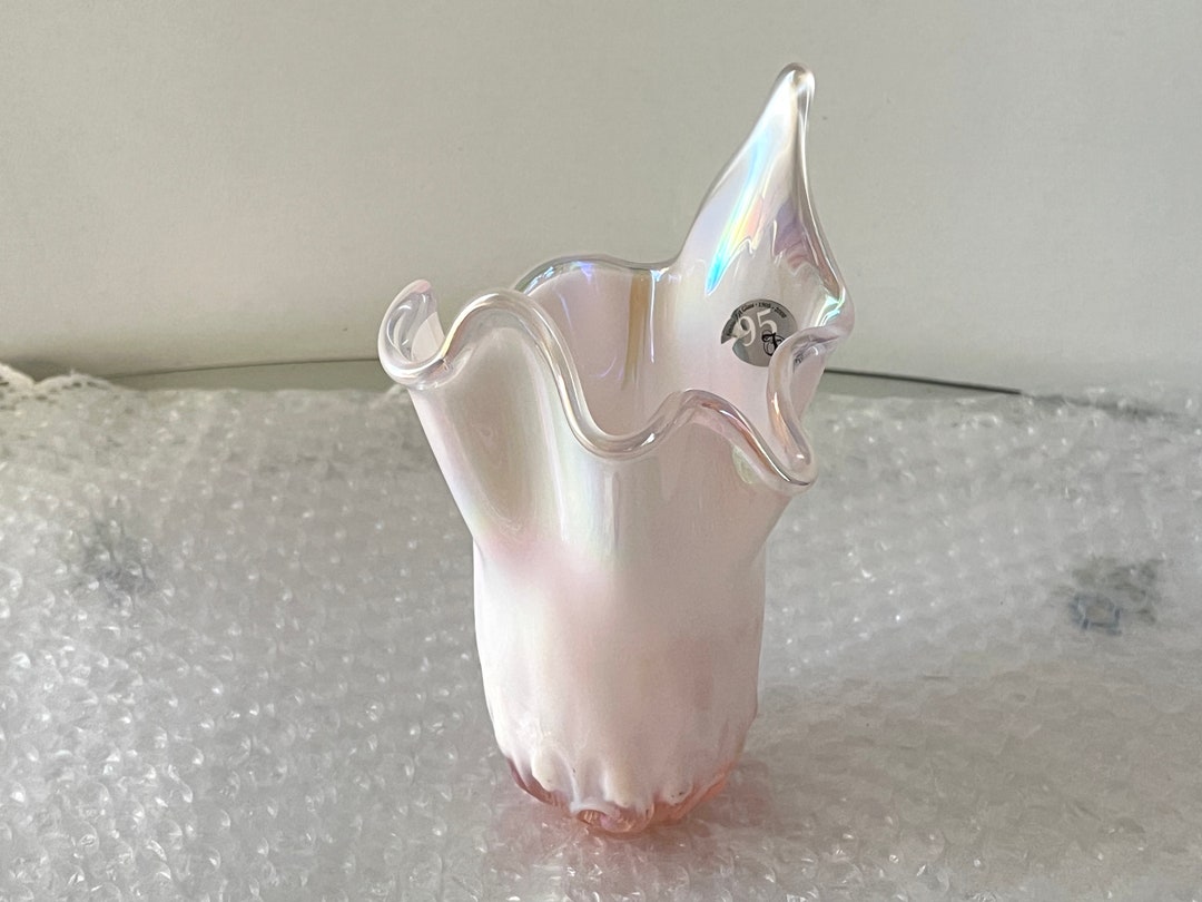 Fenton Pink Lily of the Valley Iridescent Glass Lamp Shade Opalescent 7 ...