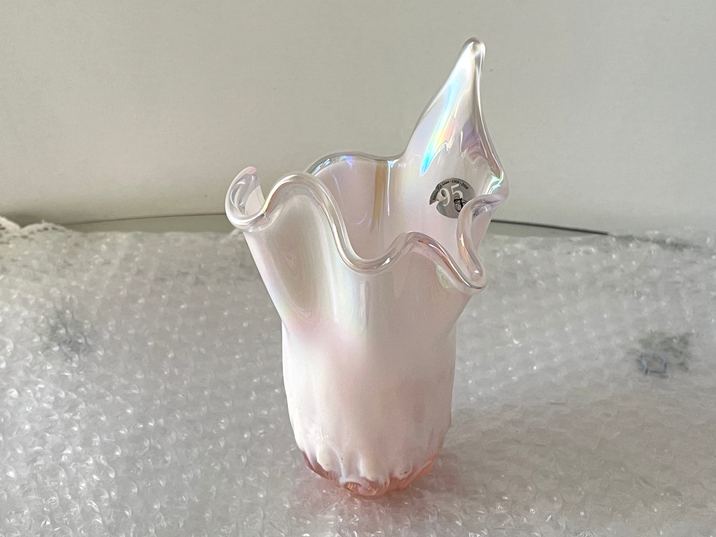 Fenton Pink Lily of the Valley Iridescent Glass Lamp Shade Opalescent 7 ...