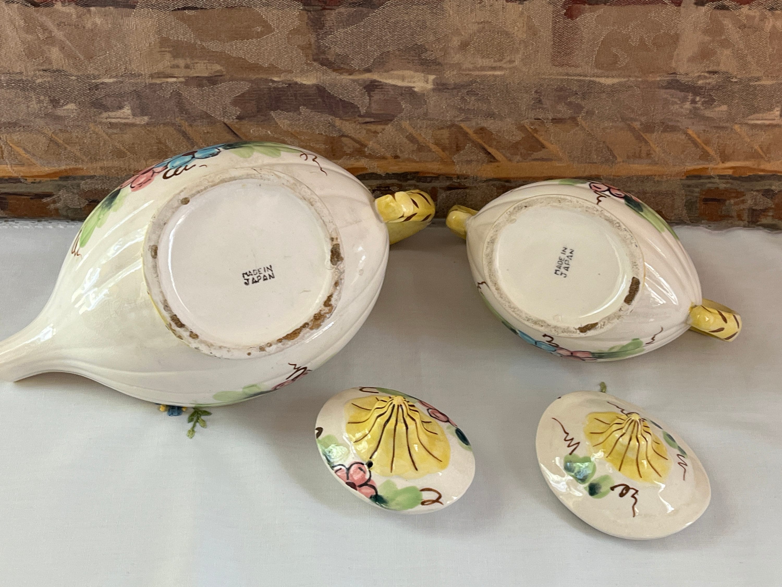 Mid Century Aladdin Lamp Tea Pot W Sugar Bowl Lids Yellow - Etsy