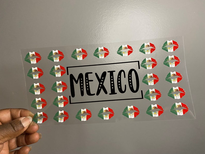 Mexico, UV DTF Adhesive Cup Wrap for 16 Oz Glass Can - Etsy
