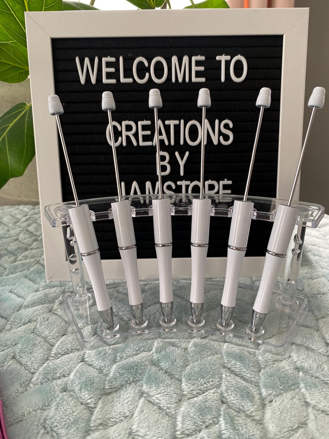 DIY Beadable Pens, Plastic Pens, for Focal Beads, for Office and School ...