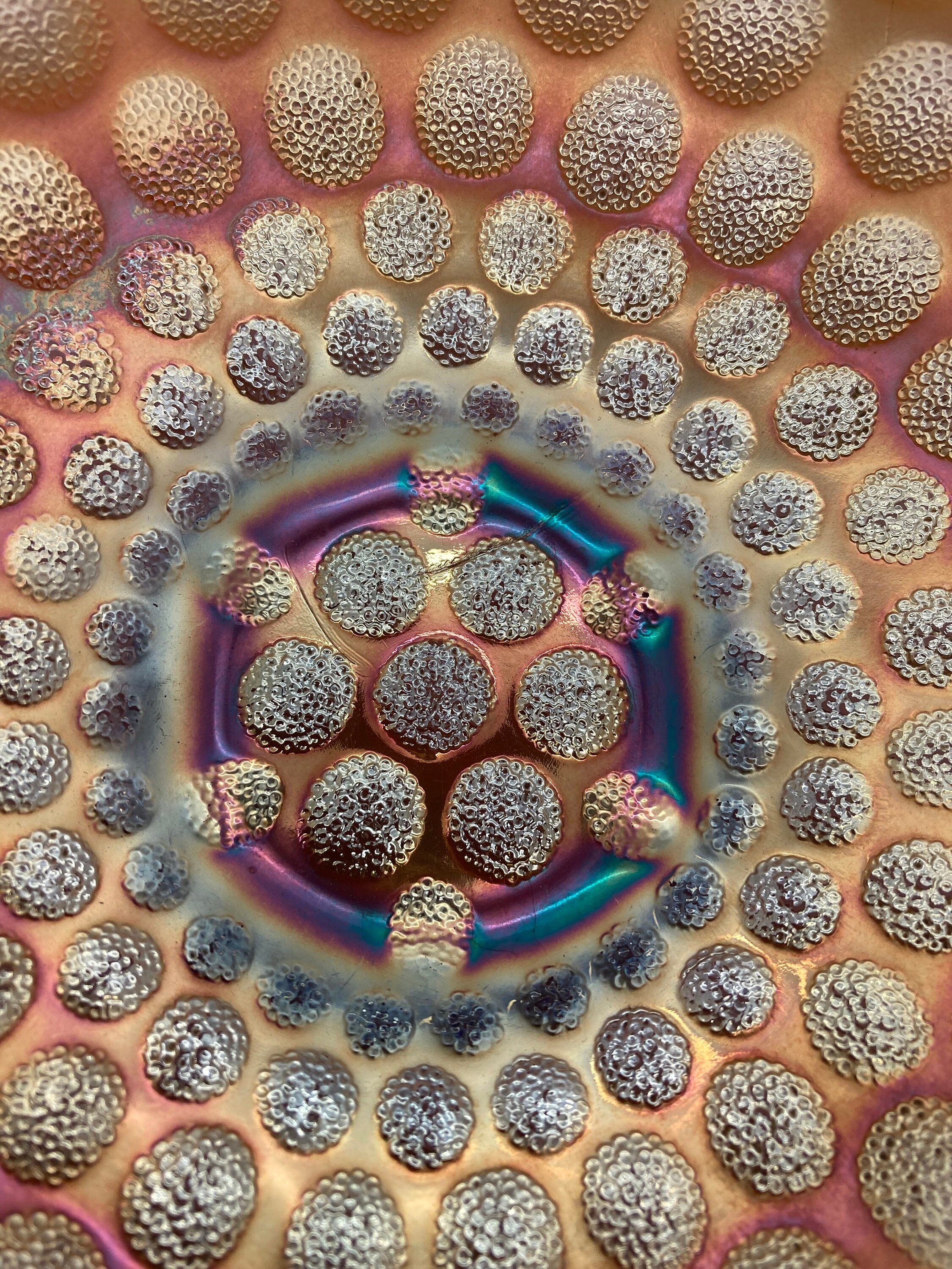 FENTON Coin Dot Carnival Glass Bowl Candy Dish - Etsy