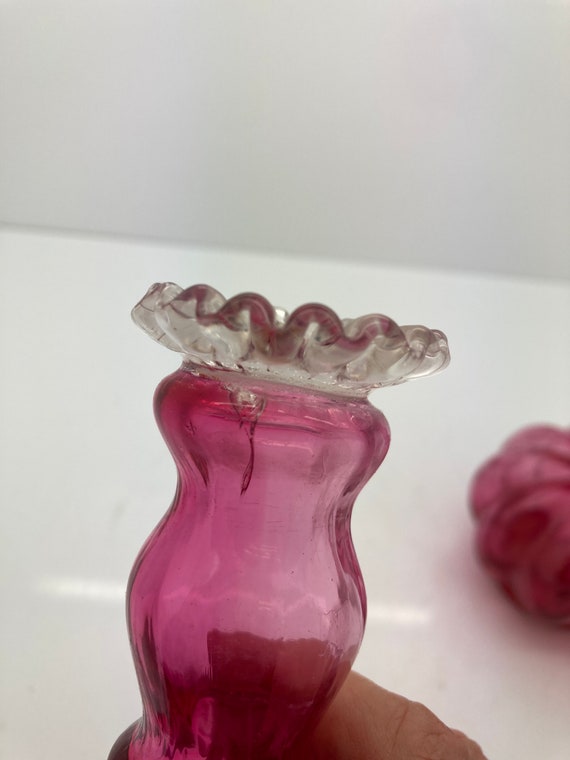 Fenton Ruby overlay glass perfume bottles (set of 2) … - Gem