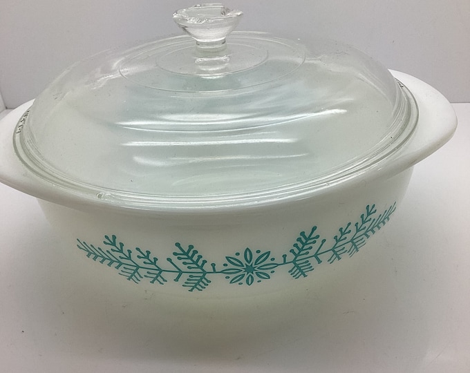 Pyrex Promo 023 Frost Garland Round Casserole Dish - Etsy