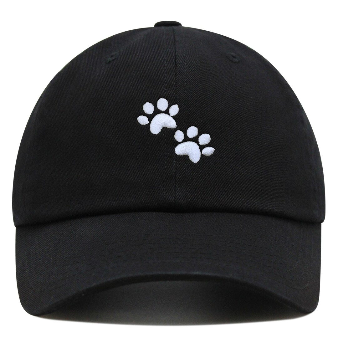 Embroidered Dog Paw Dad Hat: Cotton Baseball Cap - Etsy