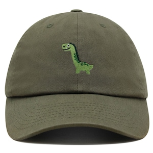 Apatosaurus Dinosaur Premium Dad Hat Embroidered Baseball Cap Kid Dino ...