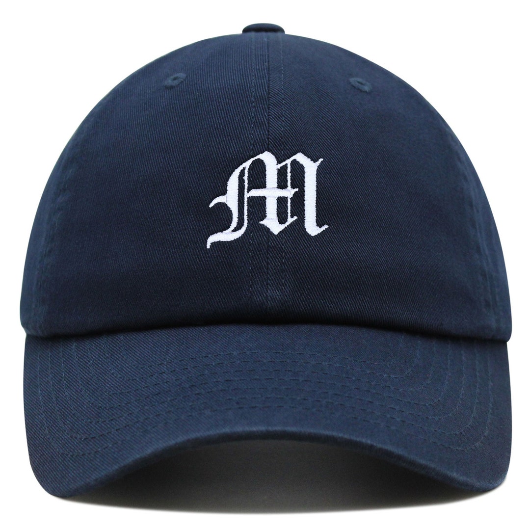 Old English Letter M Premium Dad Hat Embroidered Cotton Baseball Cap ...