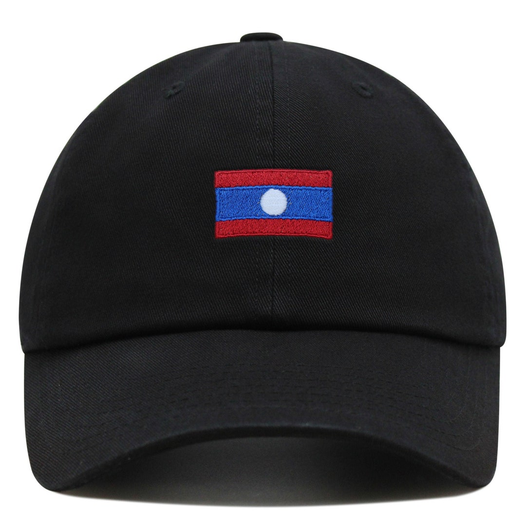 Laos Flag Premium Dad Hat Embroidered Cotton Baseball Cap Country Flag ...