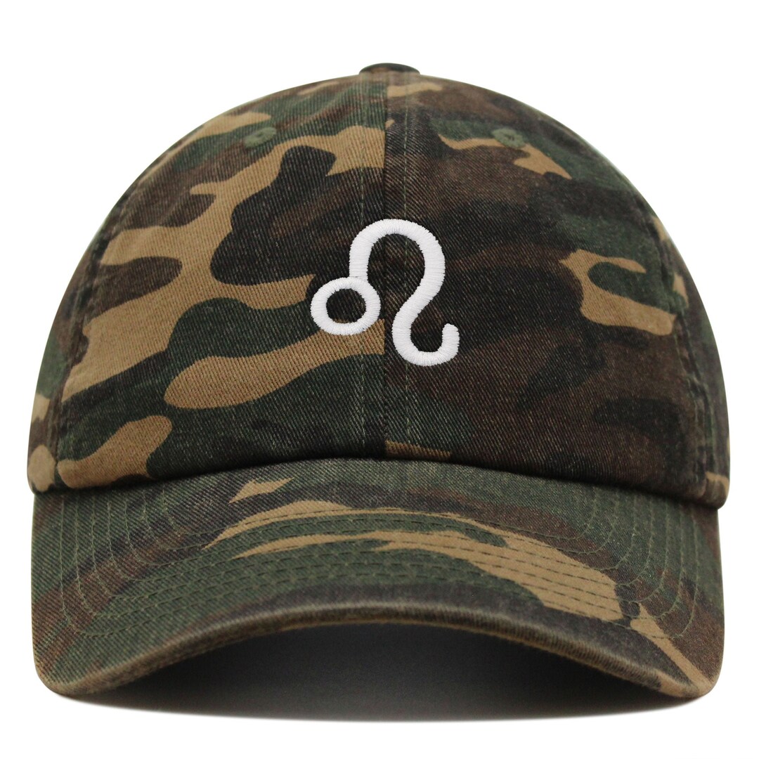 Embroidered Leo Zodiac Dad Hat - Camo Cotton Baseball Cap - Etsy UK