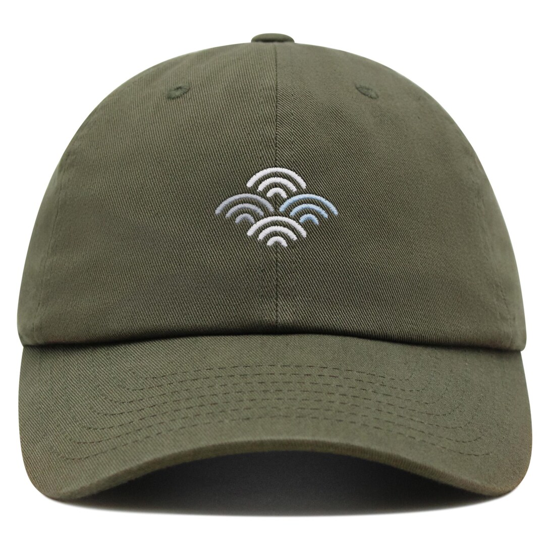 Wave Pattern Dad Hat, Embroidered Cotton Baseball Cap - Etsy