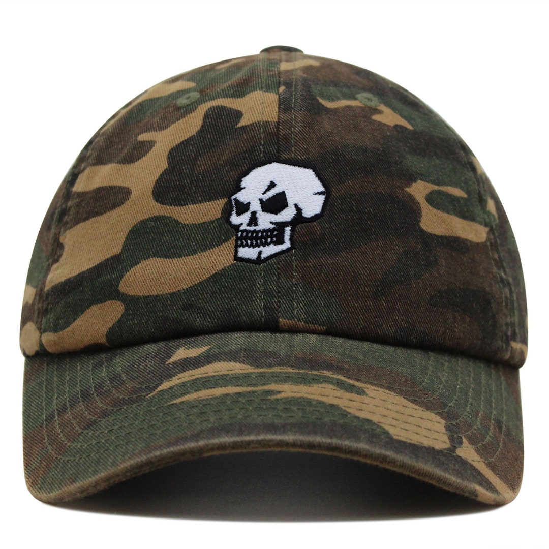 Skull Side View Premium Dad Hat Embroidered Baseball Cap Grunge - Etsy