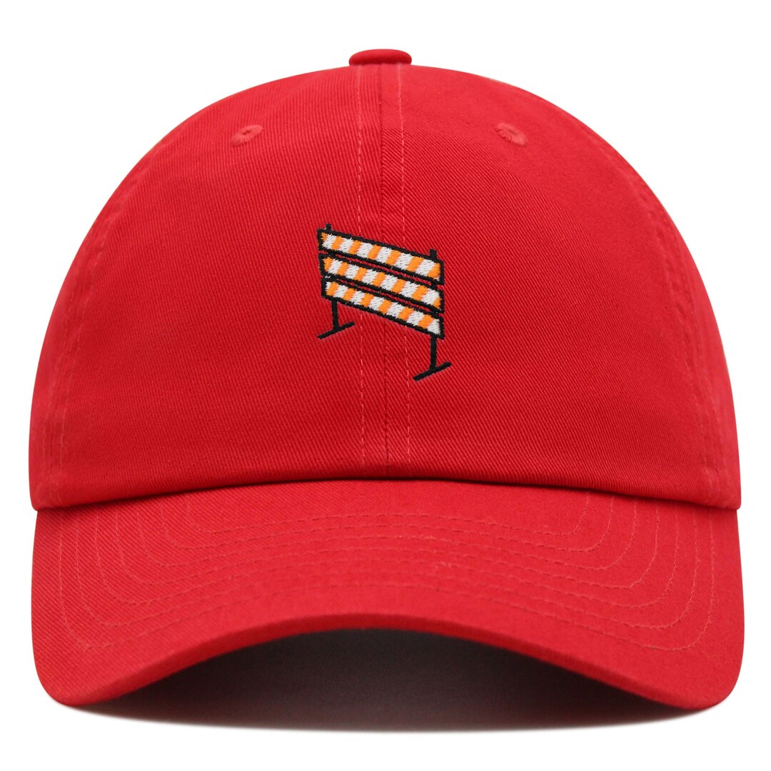 Traffic Barrier Embroidered Dad Hat - Premium Cotton Baseball Cap - Etsy