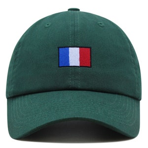 France Flag Premium Dad Hat Embroidered Cotton Baseball Cap Soccer - Etsy