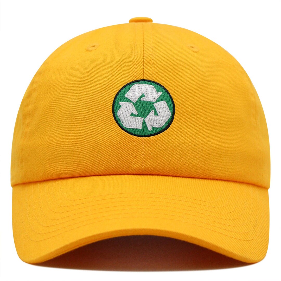 Pastel Green Recycling Symbol Premium Dad Hat Embroidered Cotton ...