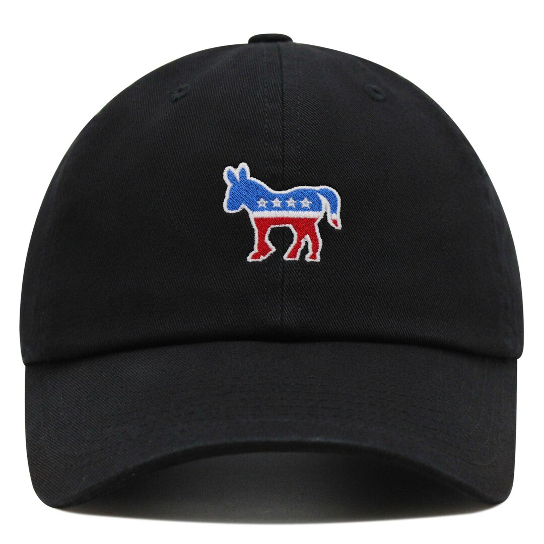 Democratic Party Donkey Symbol Premium Dad Hat Embroidered Cotton ...