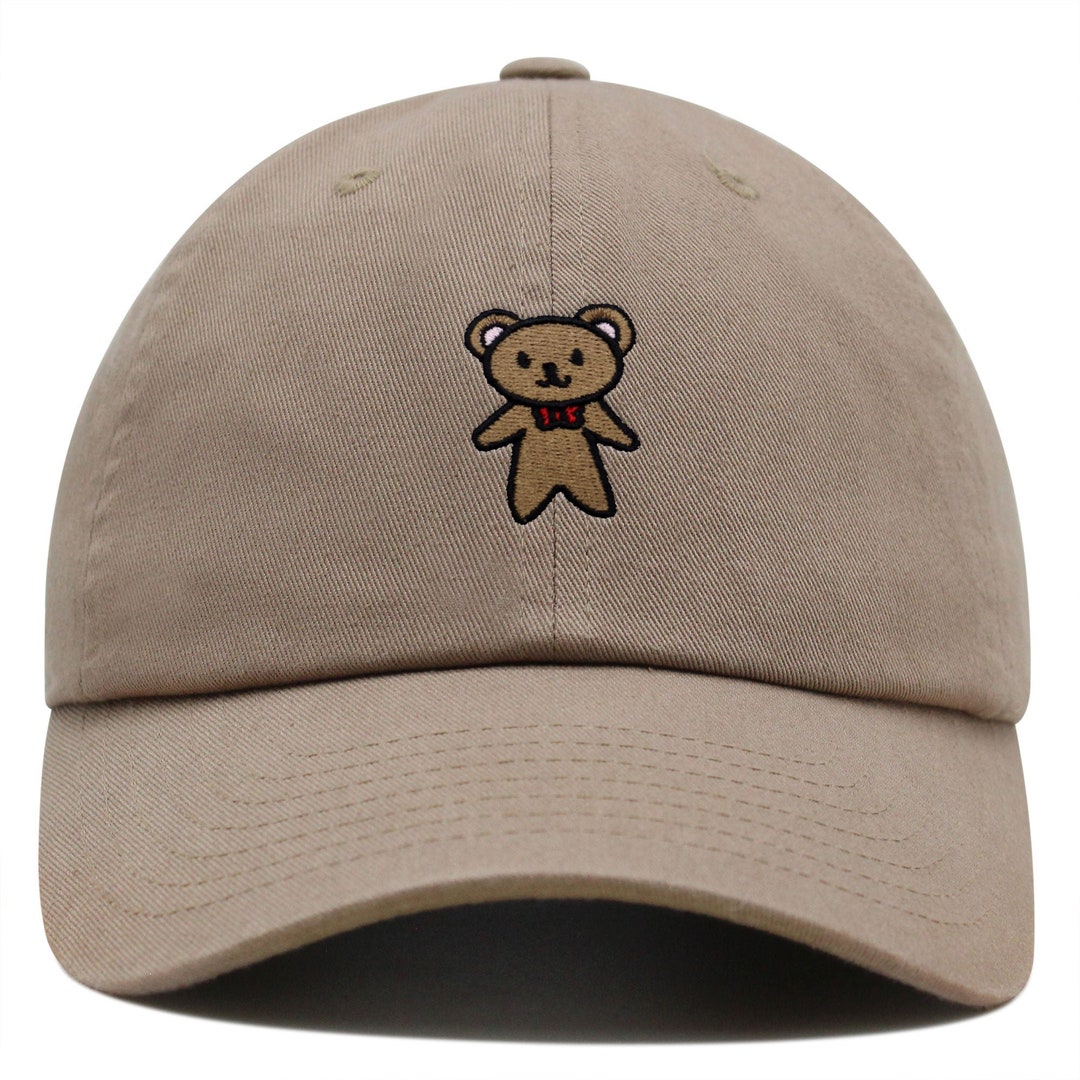 Teddy Bear Premium Dad Hat Embroidered Baseball Cap Ribbon Brown - Etsy