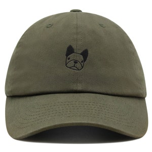Embroidered French Bulldog Dad Hat, Premium Cotton Baseball Cap - Etsy