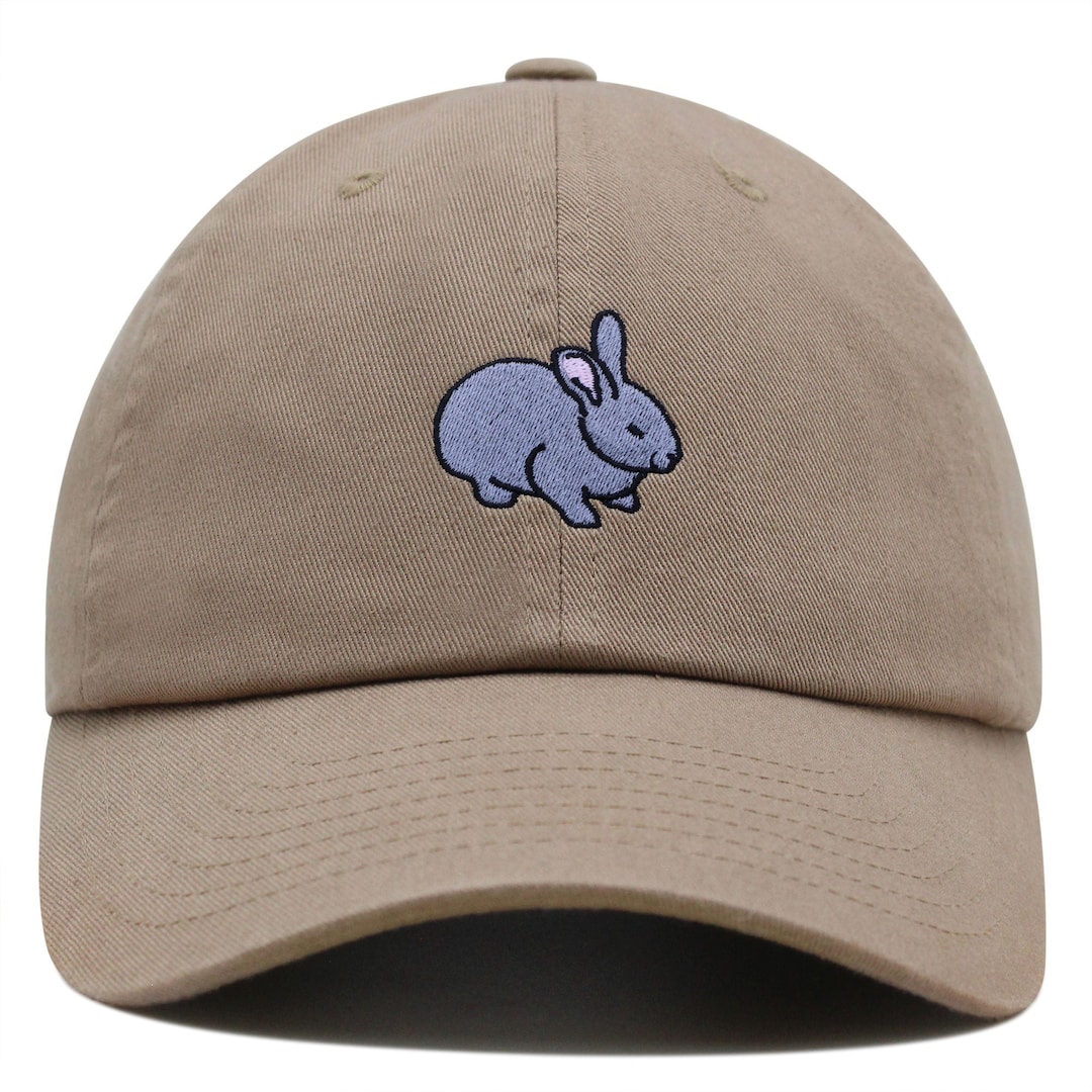 Bunny Premium Dad Hat Embroidered Baseball Cap Grey Rabbit - Etsy
