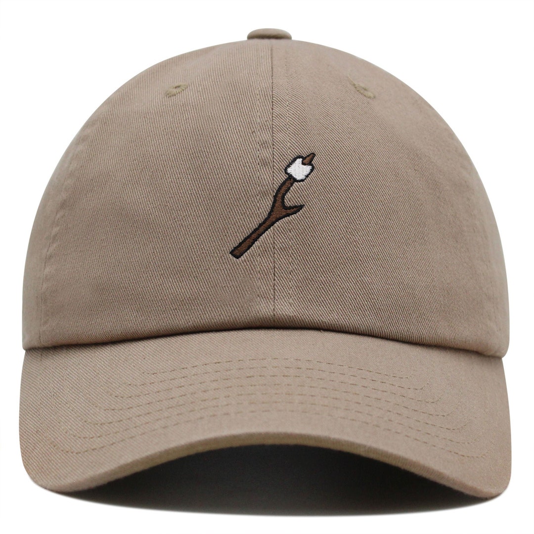 Roasted Marshmallow Embroidered Dad Hat - Camping Baseball Cap - Etsy