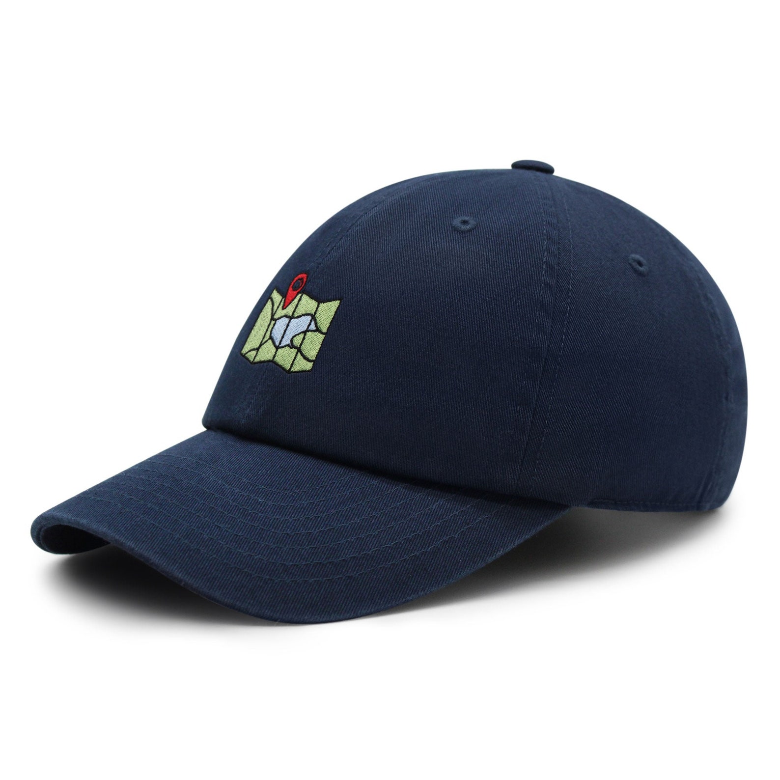Map Premium Dad Hat Embroidered Baseball Cap Destination GPS - Etsy