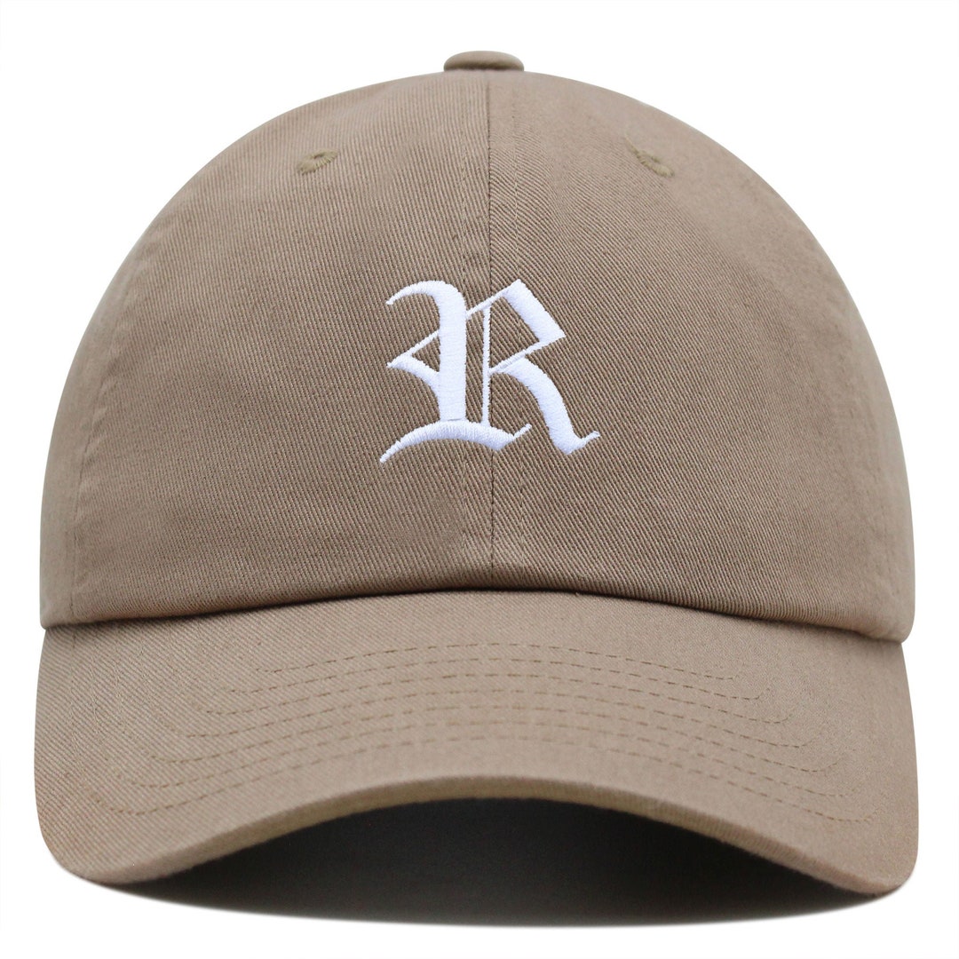 Embroidered Old English Letter R Dad Hat - Cotton Baseball Cap - Etsy