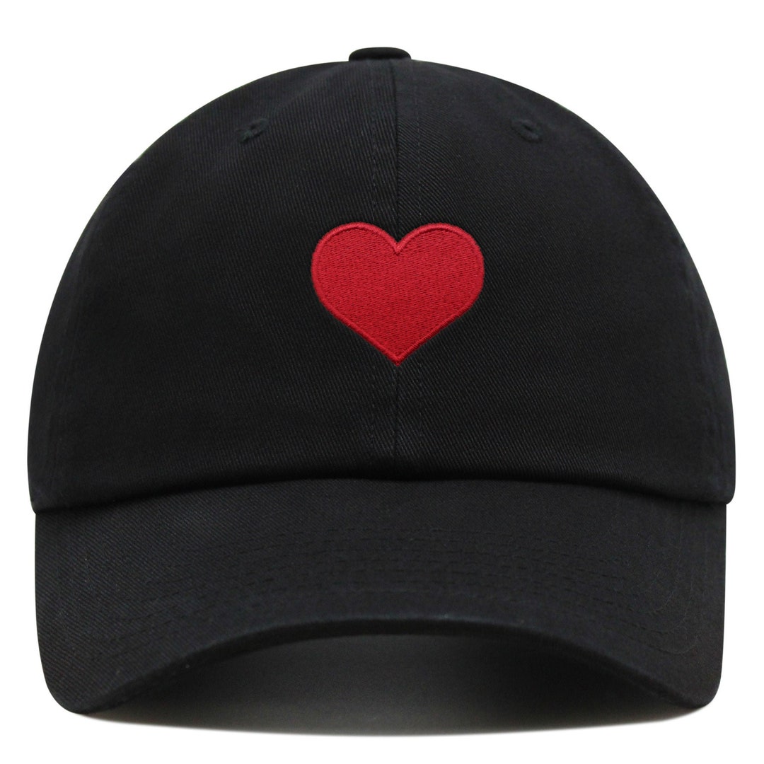 Heart Symbol Premium Dad Hat Embroidered Cotton Baseball Cap Simple ...