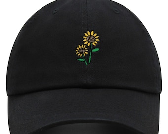 SUNFLOWER Hat One Embroidered Women Men Fall Garden Baseball Cap 24 ...