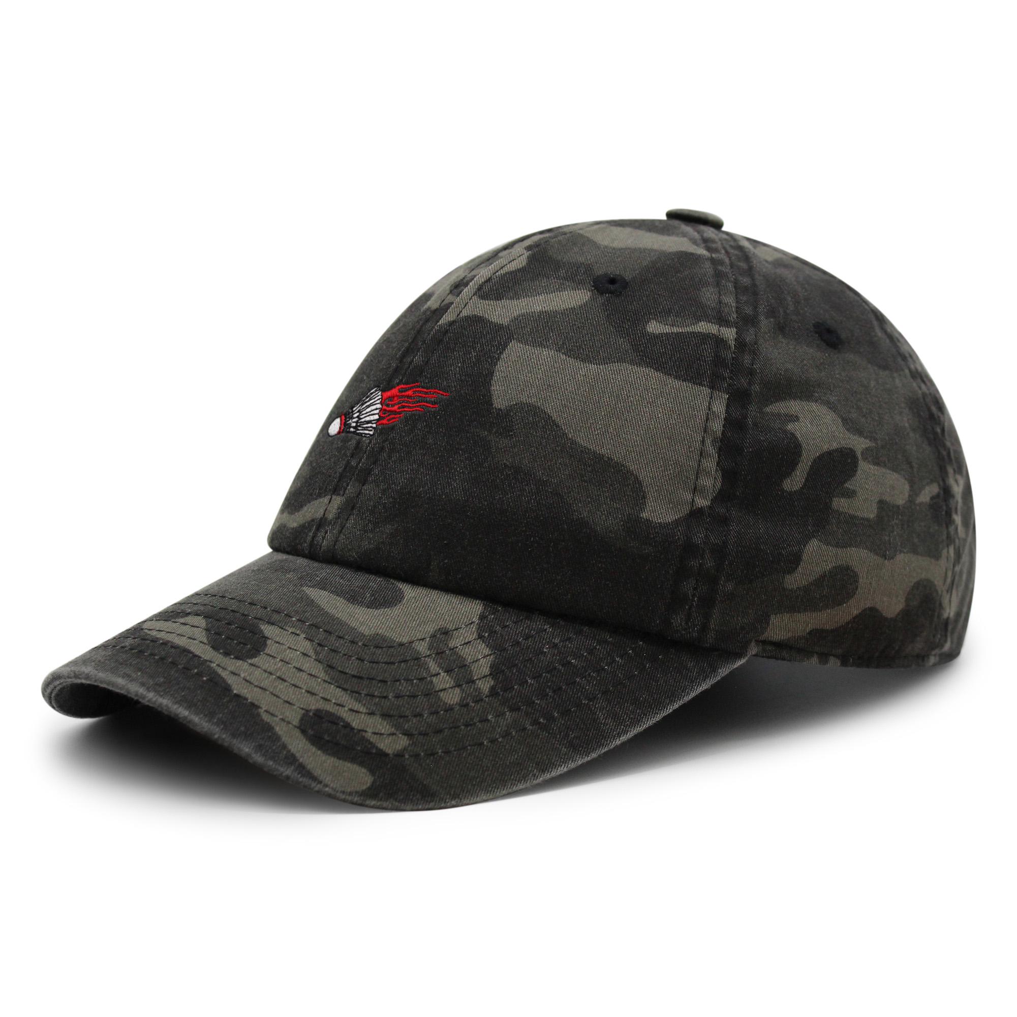 Badminton Shuttlecock Premium Dad Hat Embroidered Cotton Baseball Cap ...