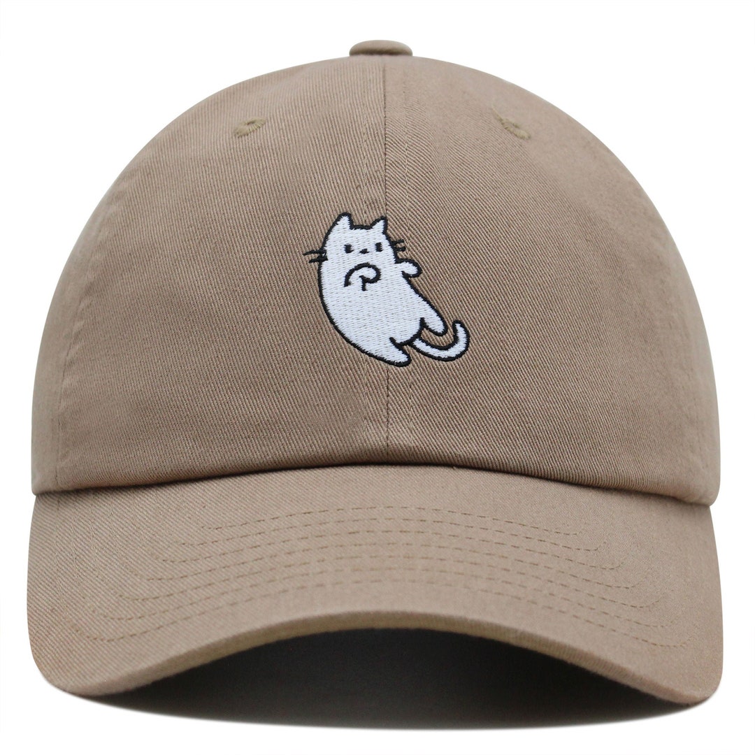 Cat Premium Dad Hat Embroidered Baseball Cap Laying Down - Etsy