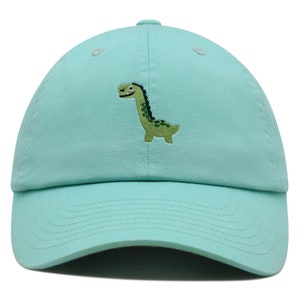 Apatosaurus Dinosaur Premium Dad Hat Embroidered Baseball Cap Kid Dino ...