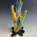 Hand Painted 14” Tall Large One of a Kind Ceramic Hand on Stand ...