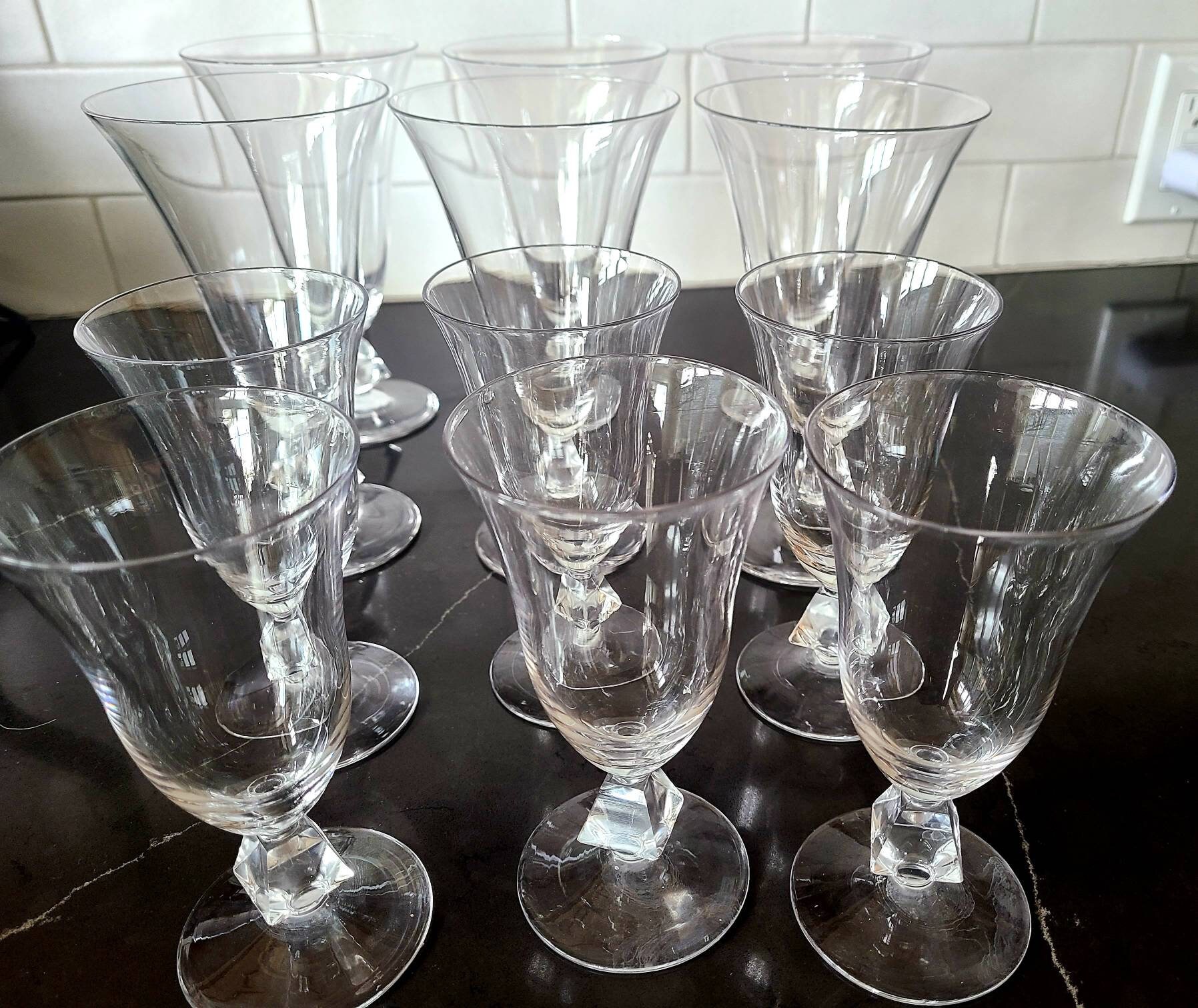 Vintage Bryce Tulip Aquarius Glasses, Set of 12 - Etsy UK