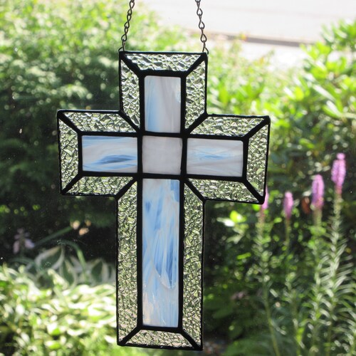Stained Glass Cross Sun-catcher - Etsy