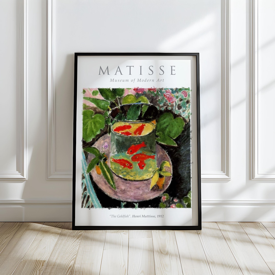 Henri Matisse “the Goldfish” – Vintage Museum Art Poster, 1912 ...