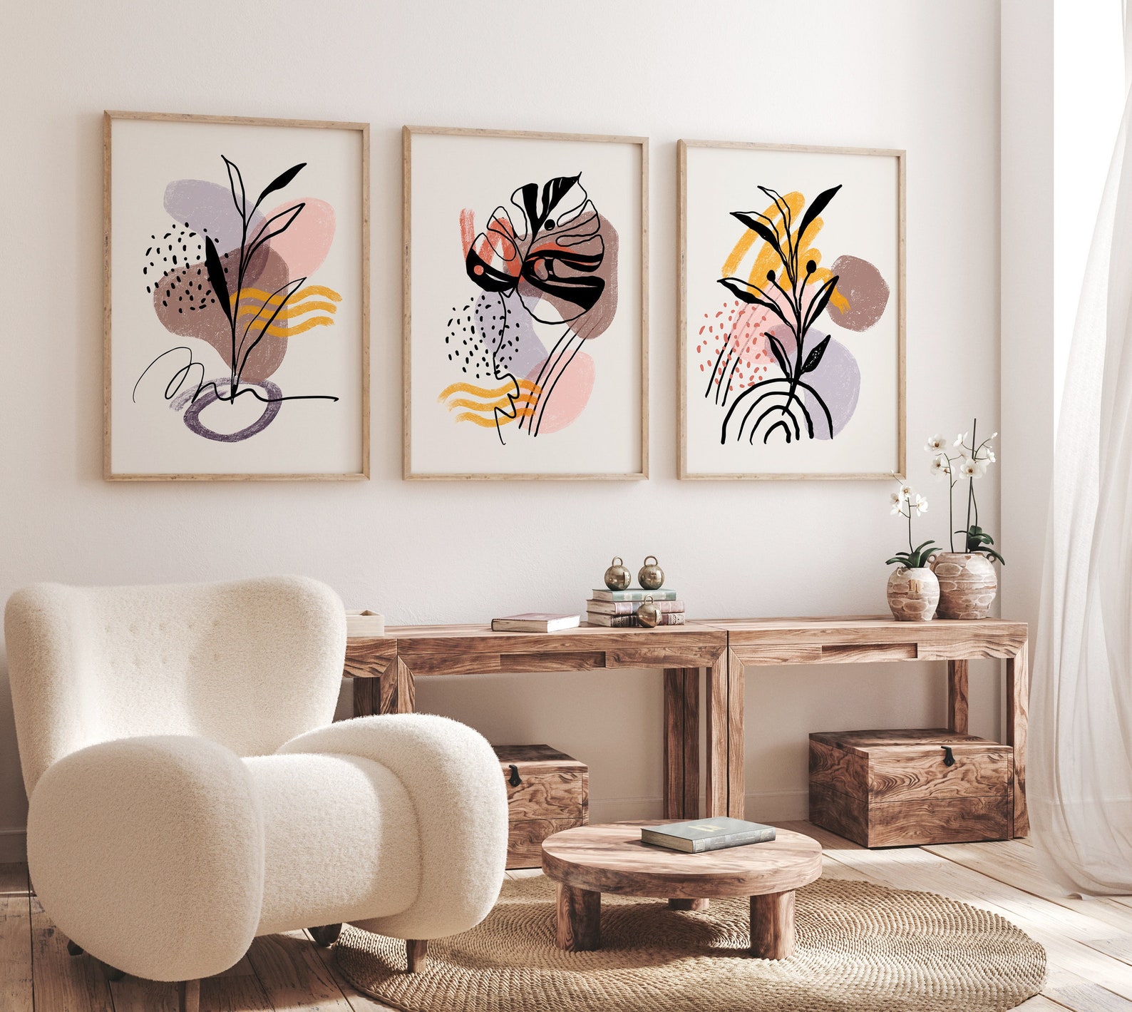 Boho Wall Prints Boho Wall Decor Set of 3 Boho Prints Boho - Etsy