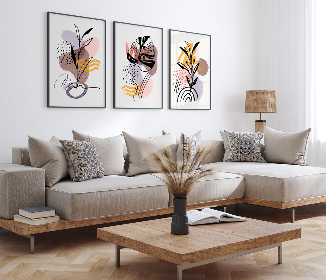 Boho Wall Prints, Boho Wall Decor, Set of 3 Boho Prints, Boho Wall Art ...