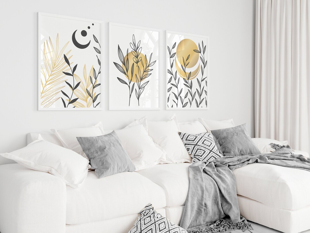 Mustard Wall Art Prints, Mustard Wall Art, Yellow Wall Art, Mustard and ...
