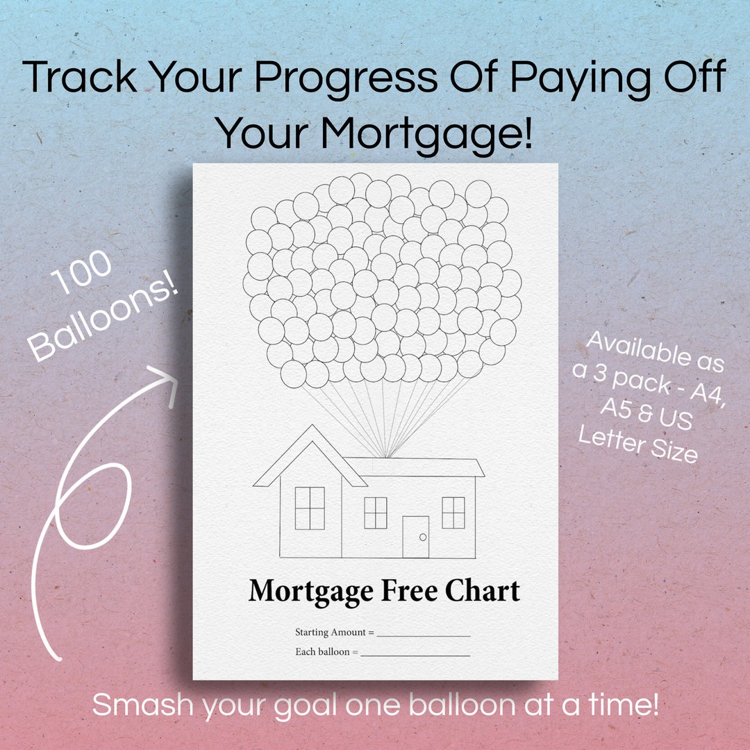 Mortgage Free Chart Instant Download. Track Your Overpayments With This ...