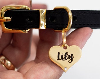 Custom Shiny Paw Cute Dog Tag Engraved Pet ID Tags Sparkling | Etsy