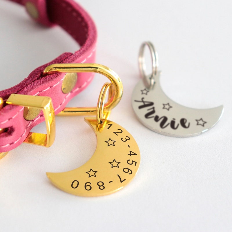Moon Dog Tag - Etsy