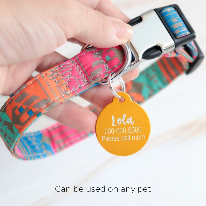 Custom QR Code Pet ID Tag Personalized Engraved Scannable - Etsy