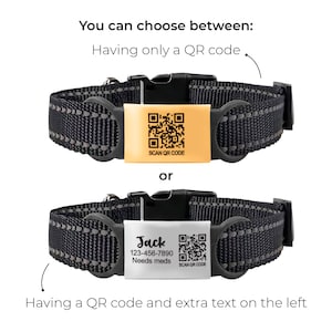 Qr Code Smart Slide on Dog Tag, Custom Scannable Pet ID Tag, Collars ...