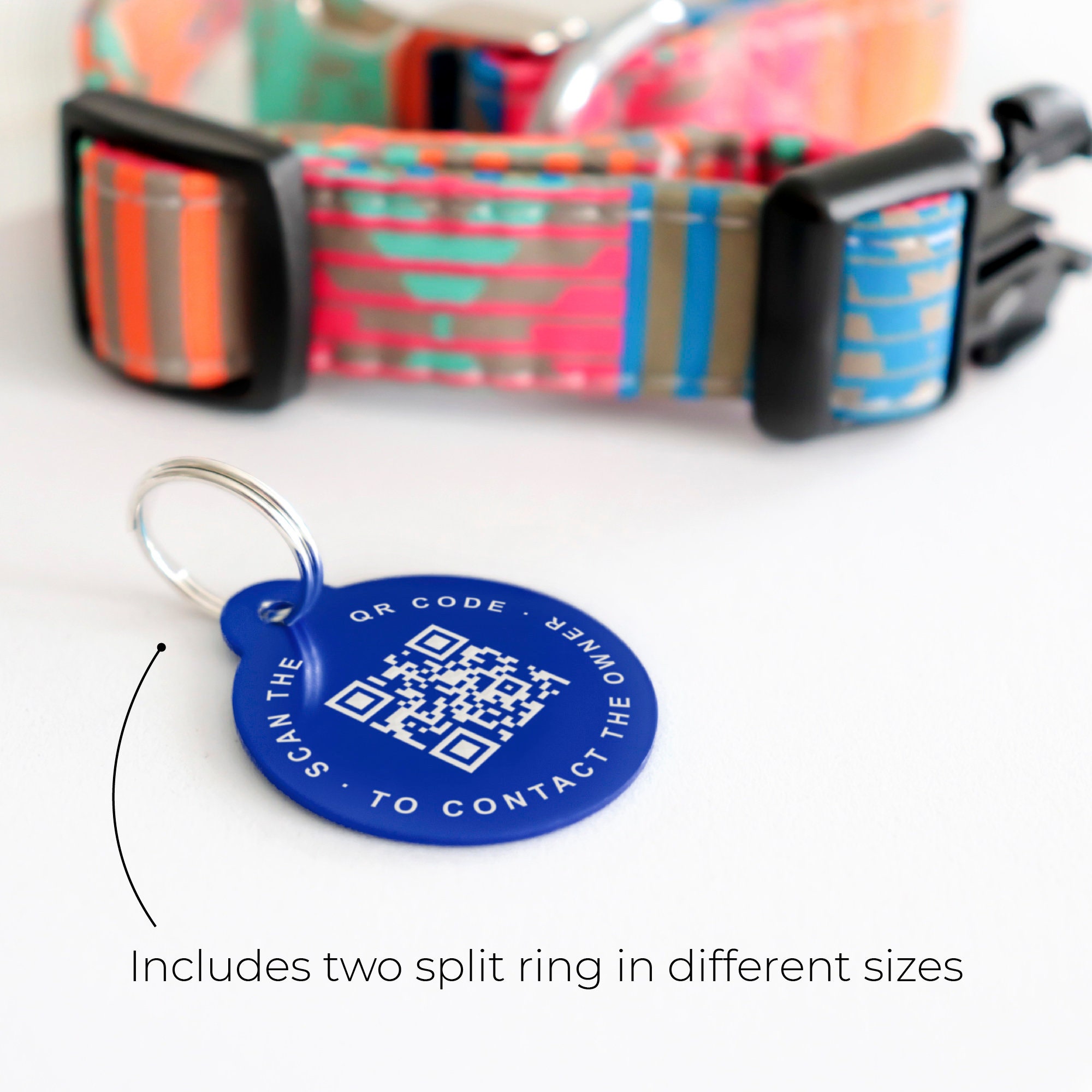 Custom QR Code Pet ID Tag, Personalized Engraved Smart Scannable ...