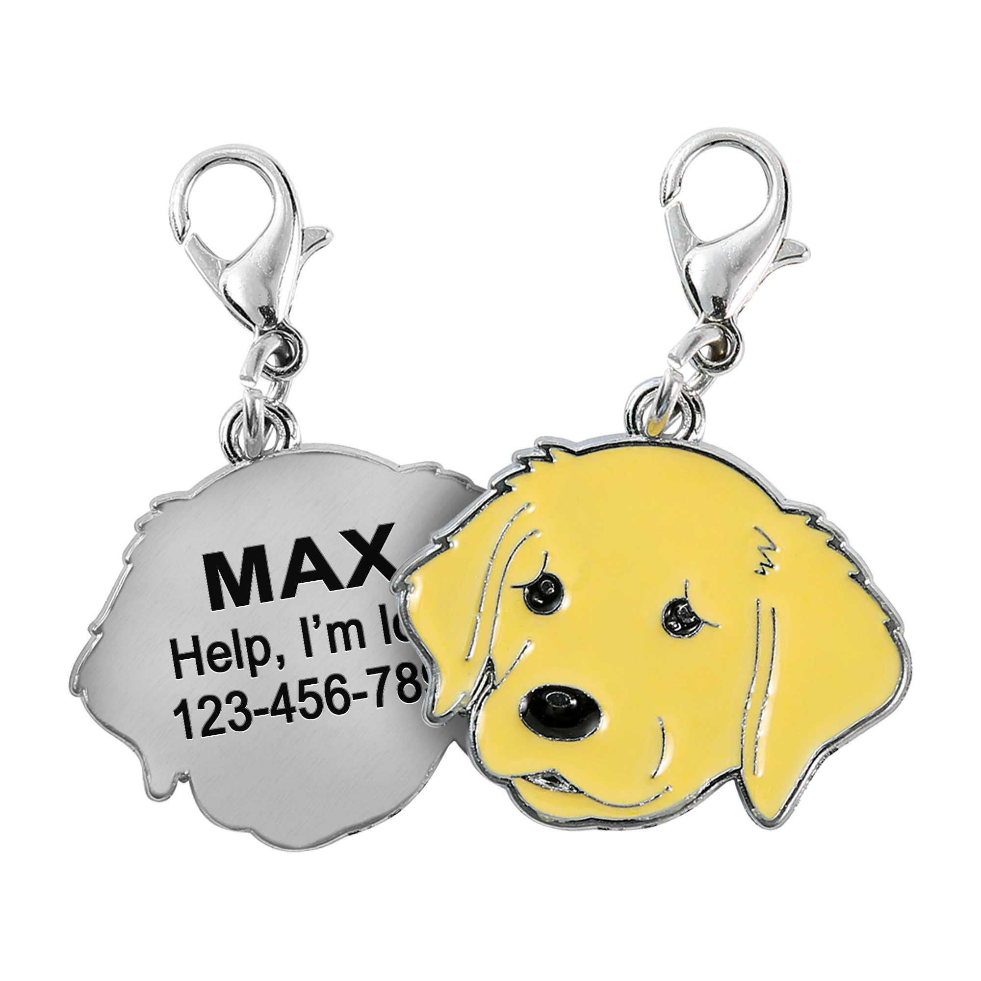 Personalized Dog Breeds ID Tags Custom Engraved Cute - Etsy