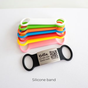 Qr Code Dog Tag, Custom Scannable Slide on Pet ID Tag, Collars Name ...