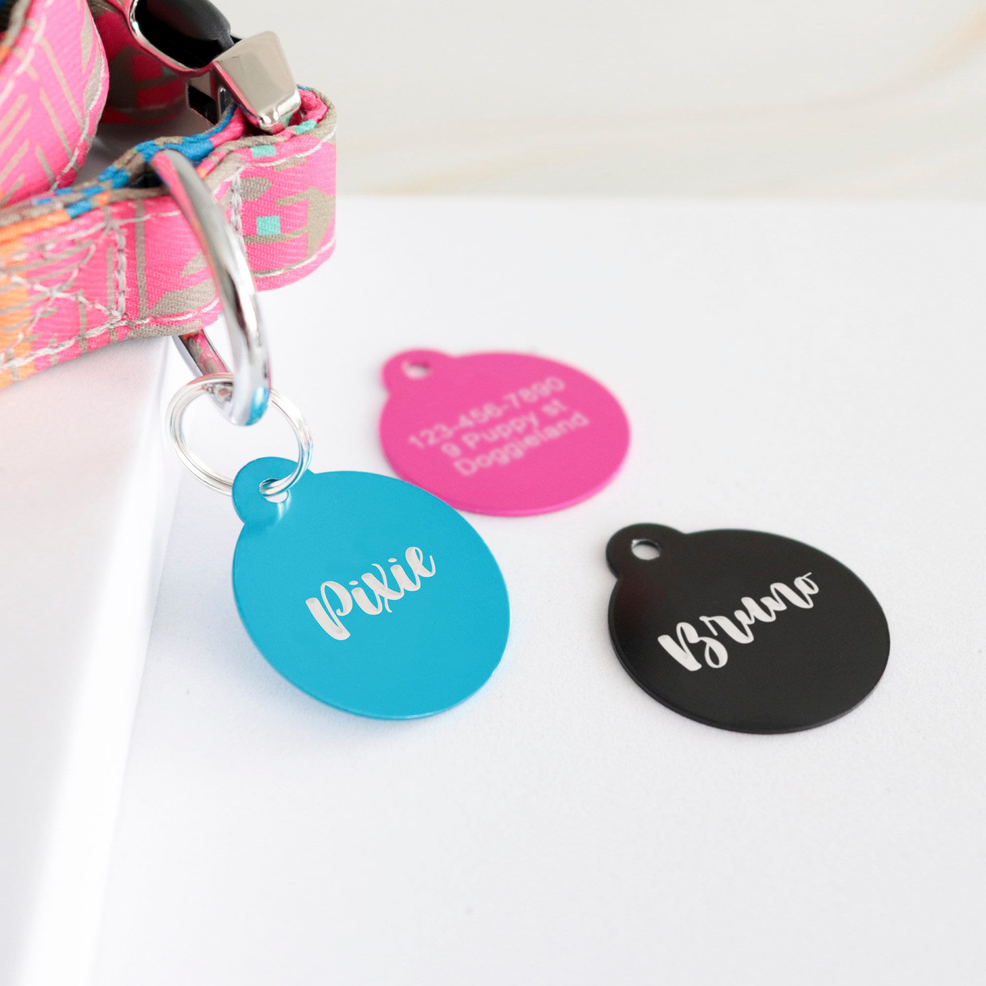Custom Fancy Pet ID Tag Personalized Engraved Aluminum Dog ID - Etsy